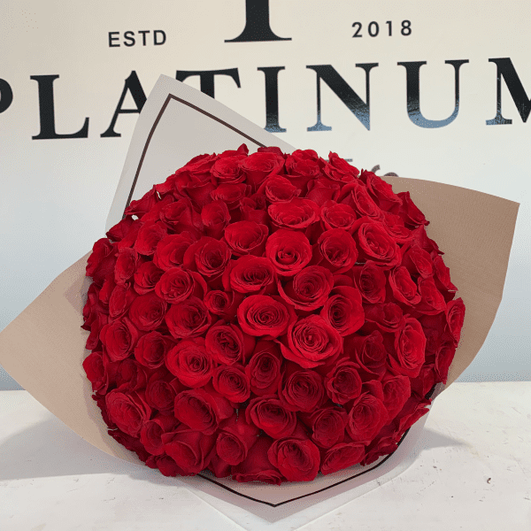 100 rosas rojas | Platinum Flowers